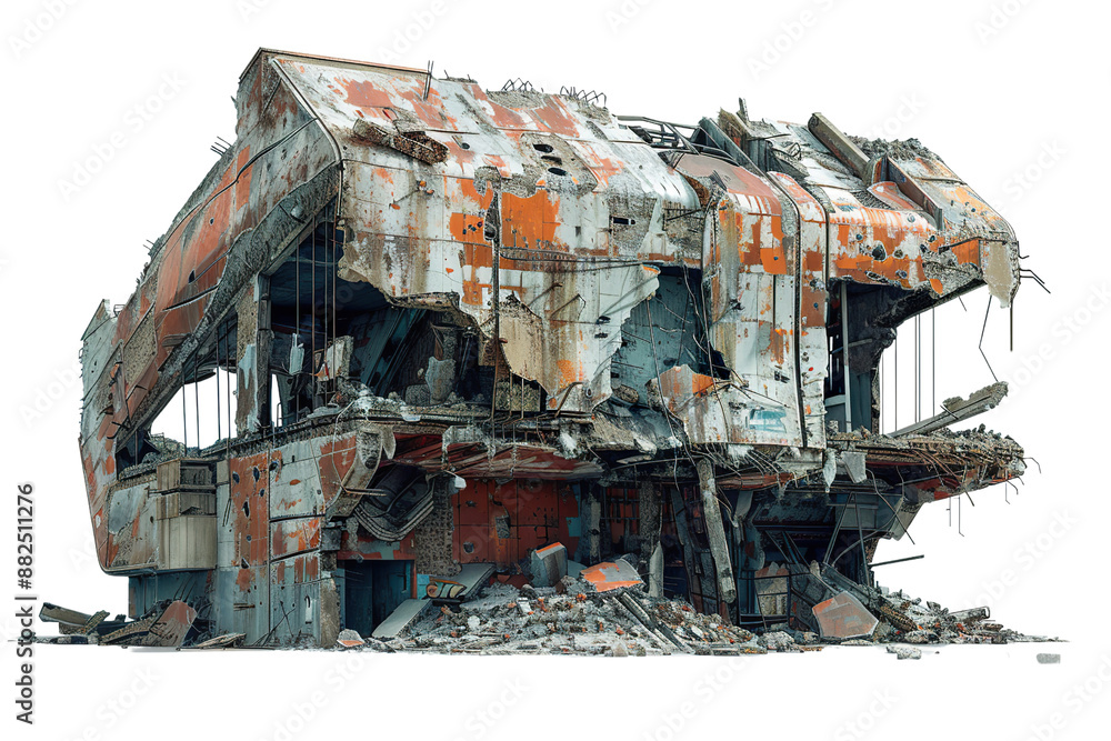 Poster Collapsed Building Rubble PNG Transparency Isolated Image – Wall ...