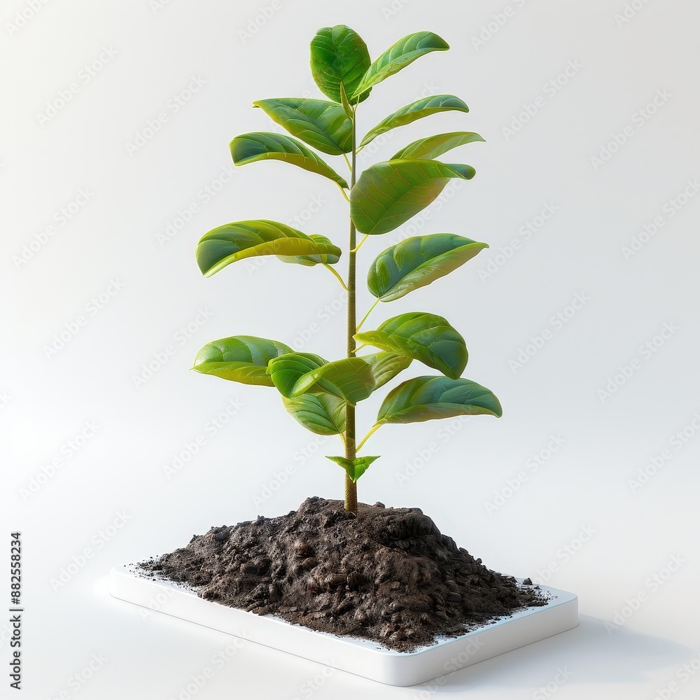 Eco-friendly plant growth chart, promoting sustainable gardening ...