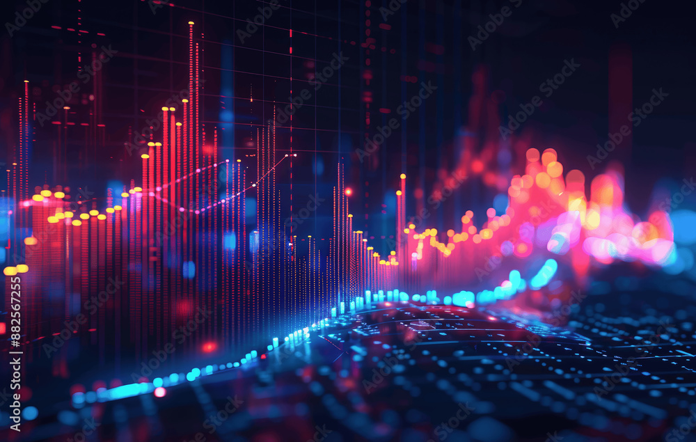 Investment Finance Chart with Candlestick Stock Market Data and ...