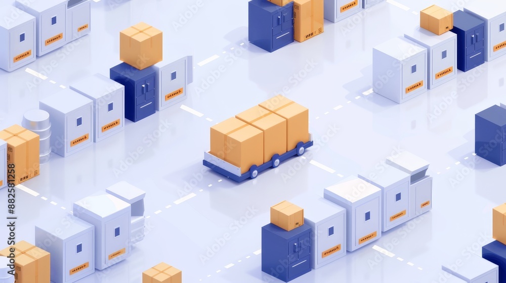 Visual representation of a manufacturing operation, step-by-step ...