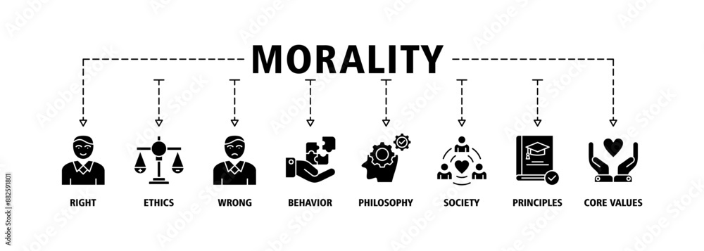 Morality banner web icon set vector symbol illustration concept with ... Morality banner web icon set vector symbol illustration concept with ...