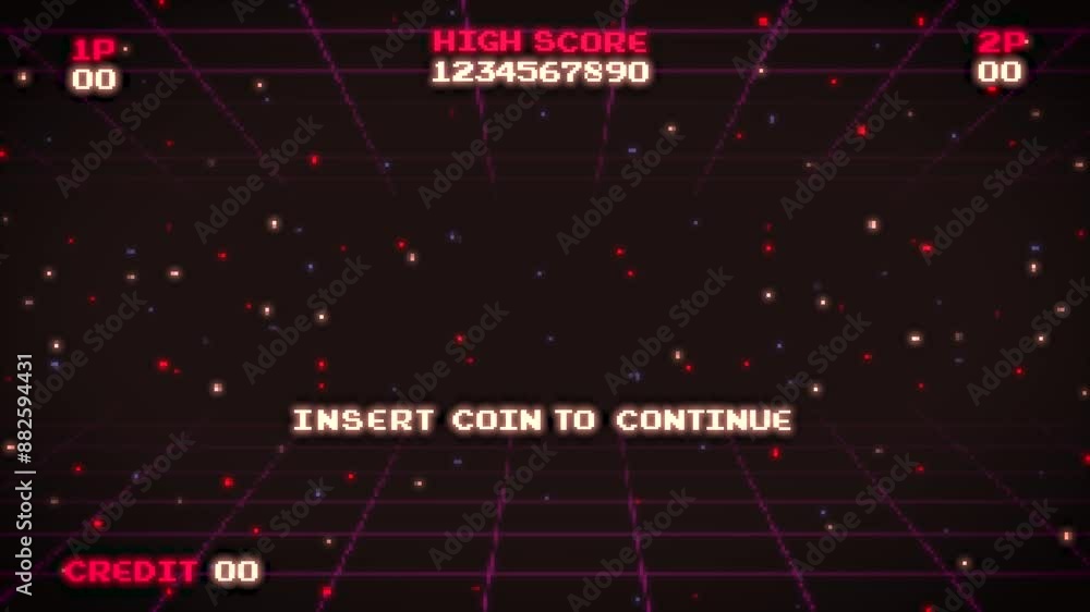 PRESS START INSERT A COIN TO CONTINUE .pixel art .8 bit game.retro game ...