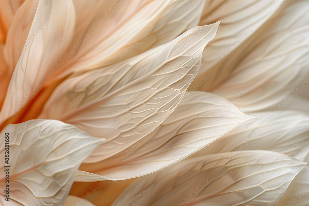 nature abstract of flower petals beige leaves with natural texture as ...