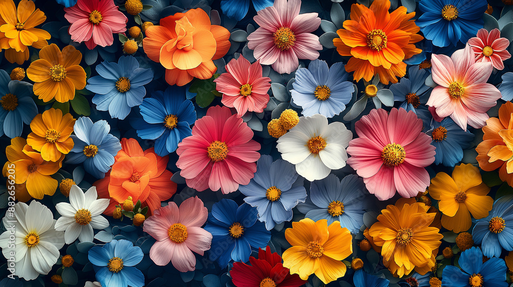 abstract a solid multicolor abstract small flower vector pattern ...