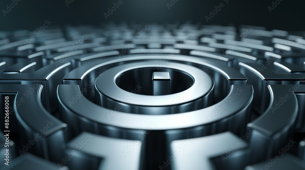 Dynamic geometric pattern resembling a digital maze, symbolizing ...
