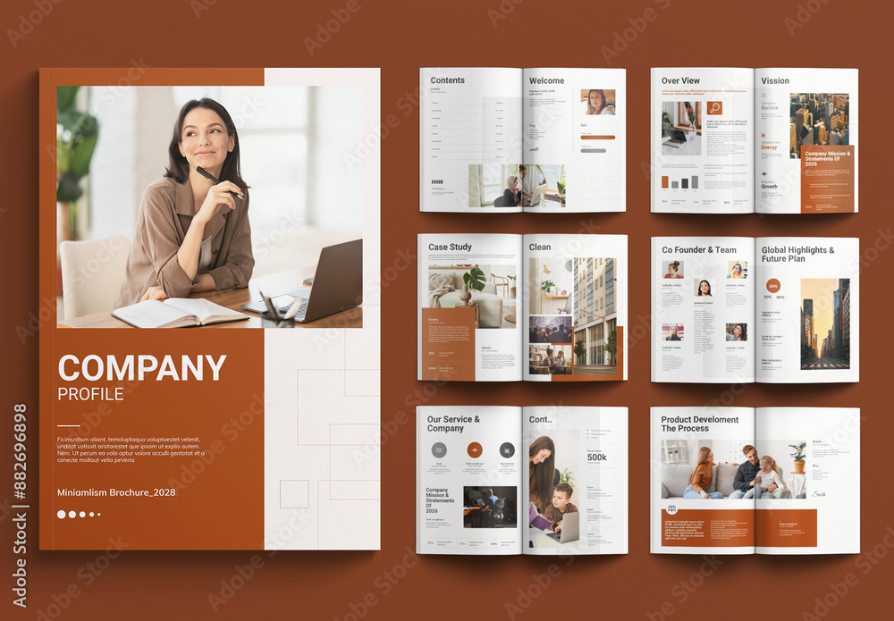 Company Profile Layout Stock Template | Adobe Stock