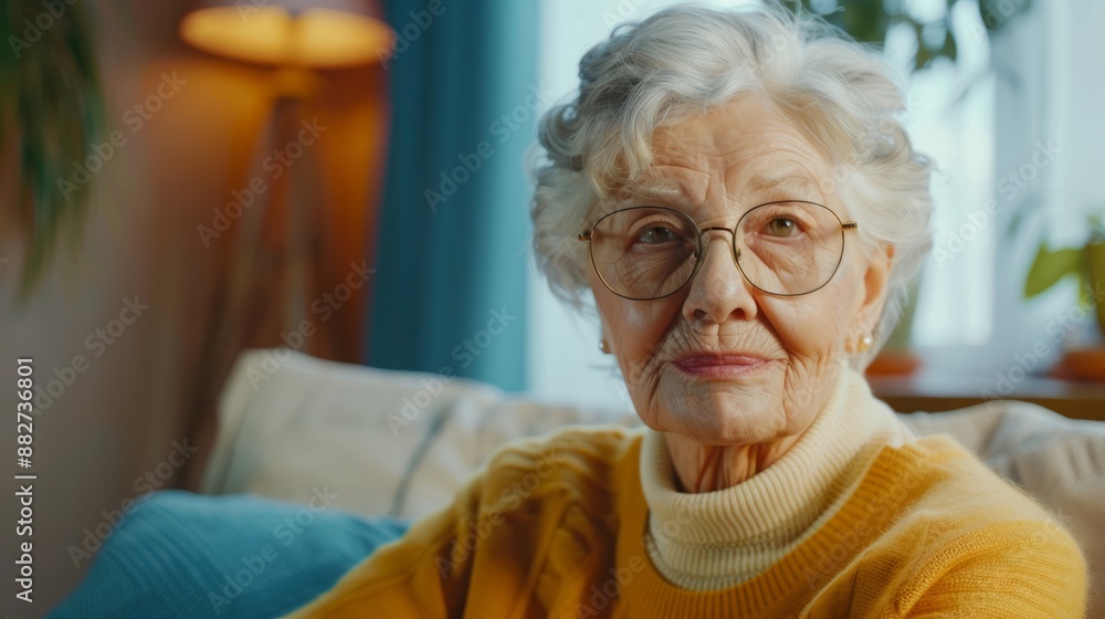 Elderly women's home style: indoor profile pictures, showing warm ...