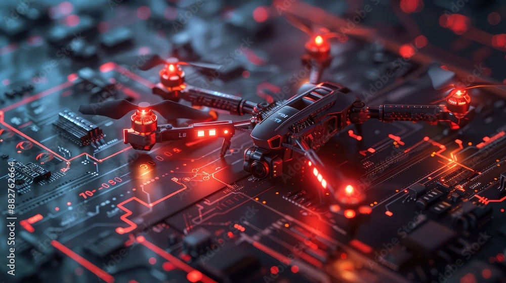 Circuit Board futuristic technology background. Digital Modern ...