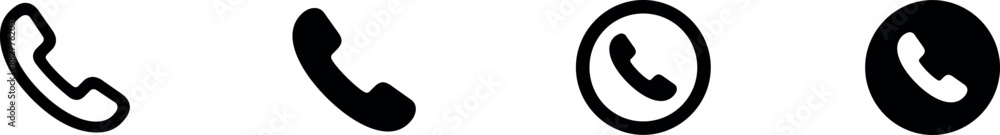 Phone icon vector. Set of flat Phone and mobile phone symbol collection ...