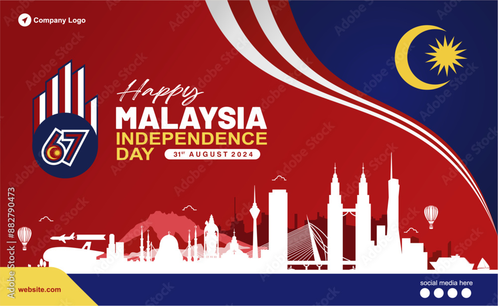 Happy Anniversary of 67th Malaysia Independence Day called Hari Merdeka ...