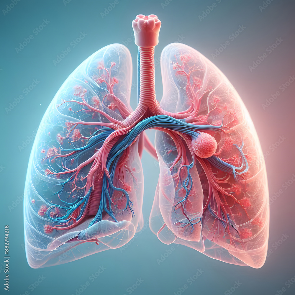 Lung Anatomy with Vascular Details | A detailed view of the human lungs ...