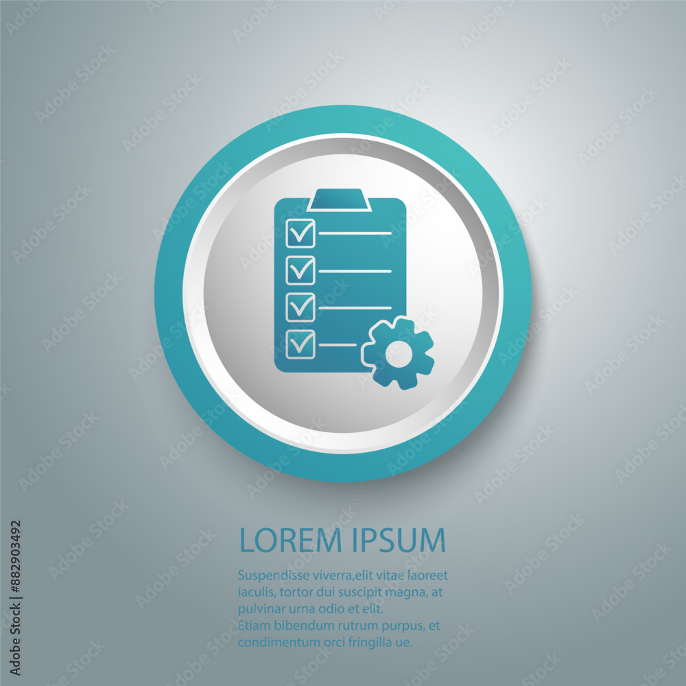 Project Management icon in flat style. Project symbol for your web site ...