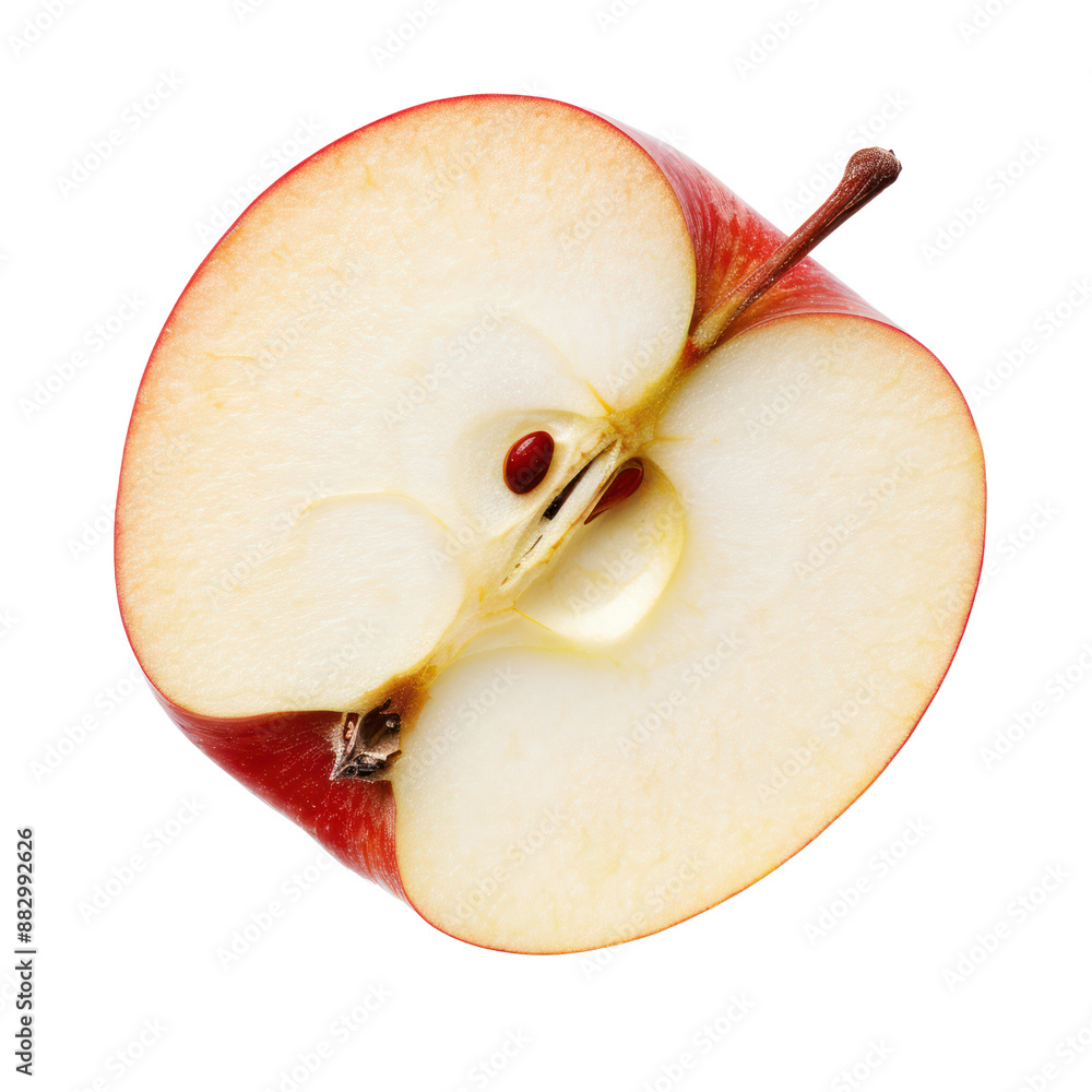 apple cut in half cut out transparent background Stock Photo | Adobe Stock
