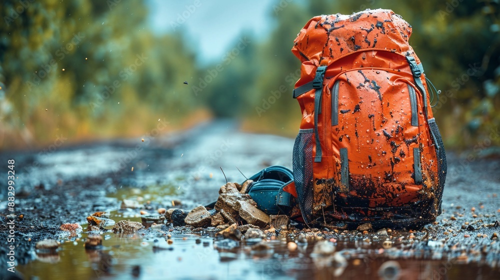 Spilling Backpack, A backpack spilling its contents, symbolizing the ...
