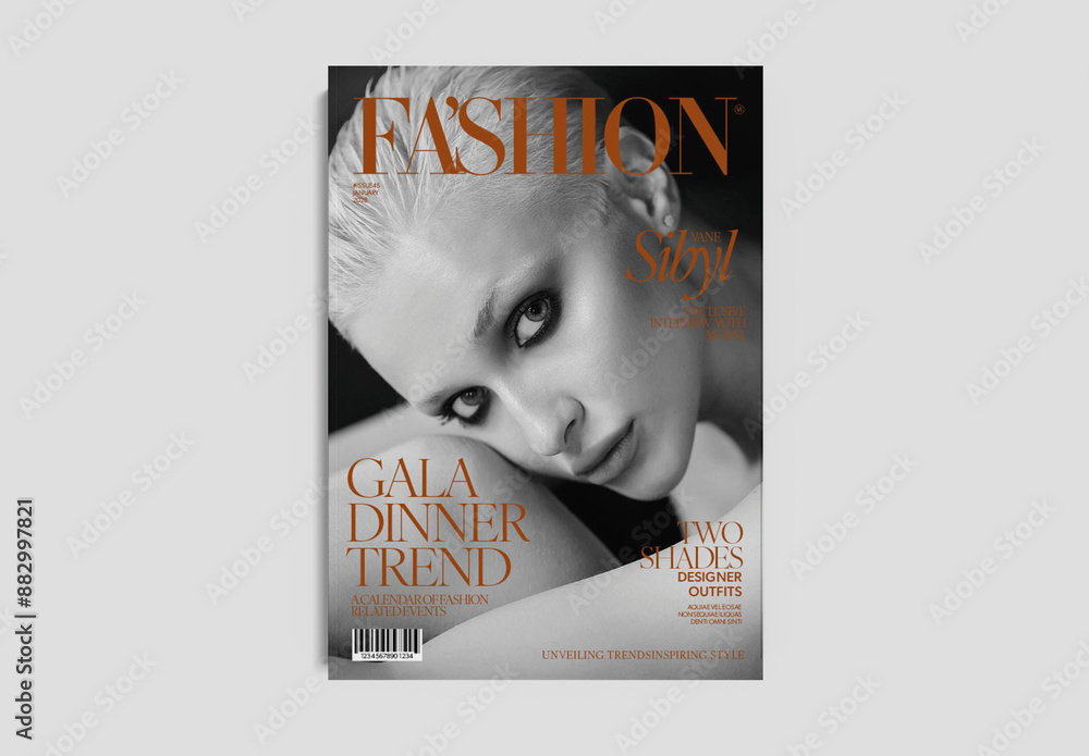 Fashion Magazine Cover Template Stock Template | Adobe Stock