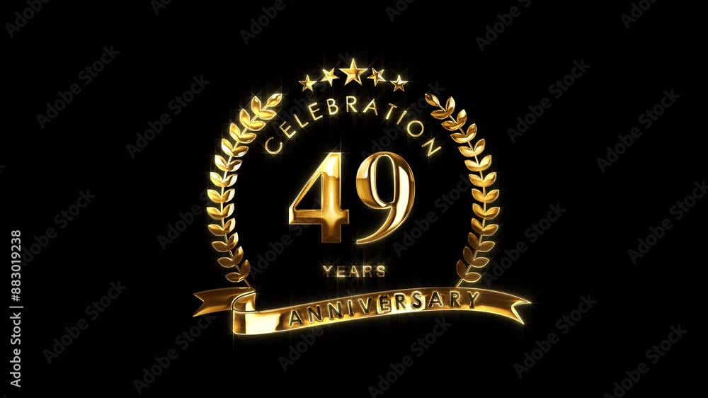 Luxurious 49th Anniversary Celebration. Golden 49 Years Anniversary ...