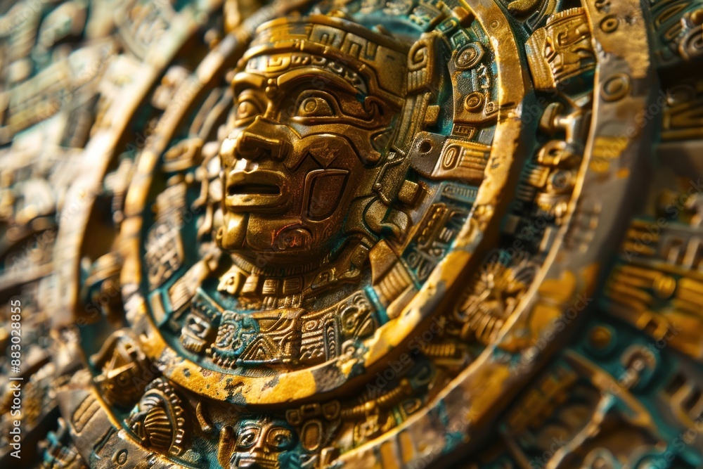 Aztec Calendar Stone: Ancient Art of Time Stock Photo | Adobe Stock