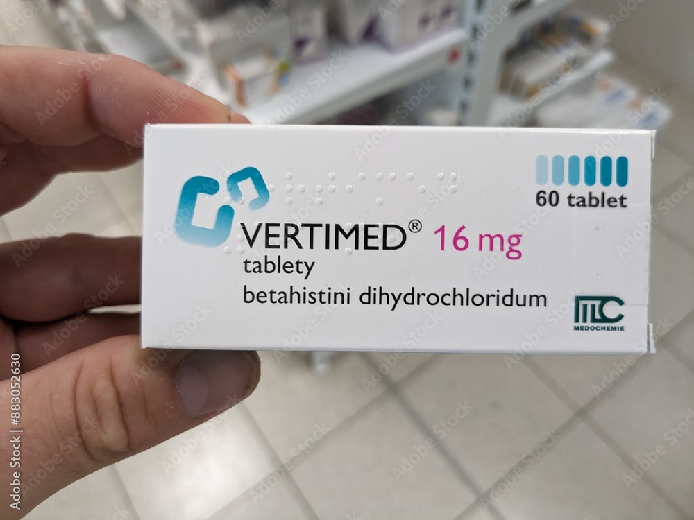 Prague, Czech Republic - July 10 2024: VERTIMED box of medication with ...