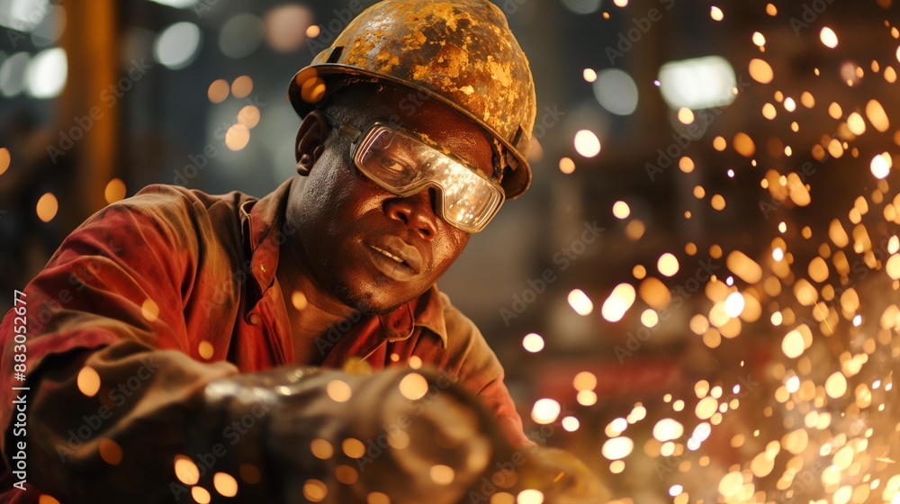 AI generator image of Incredible photo of a metalworker forging custom ...