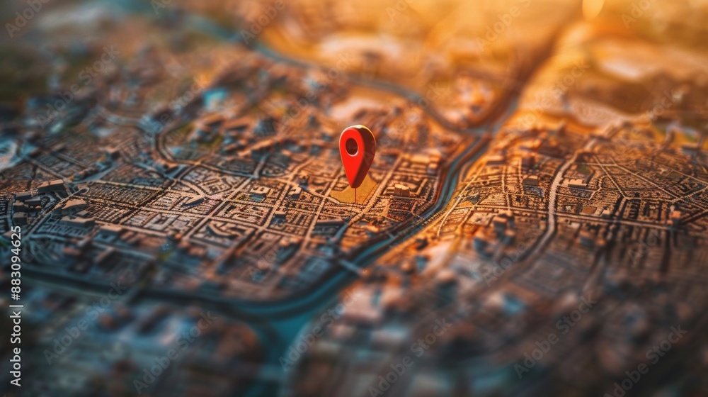 Navigate with folded maps, find your destination marked with a red pin ...
