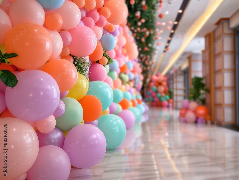 Stunning Balloon Garland Decor for Anniversary Celebrations Colorful ...