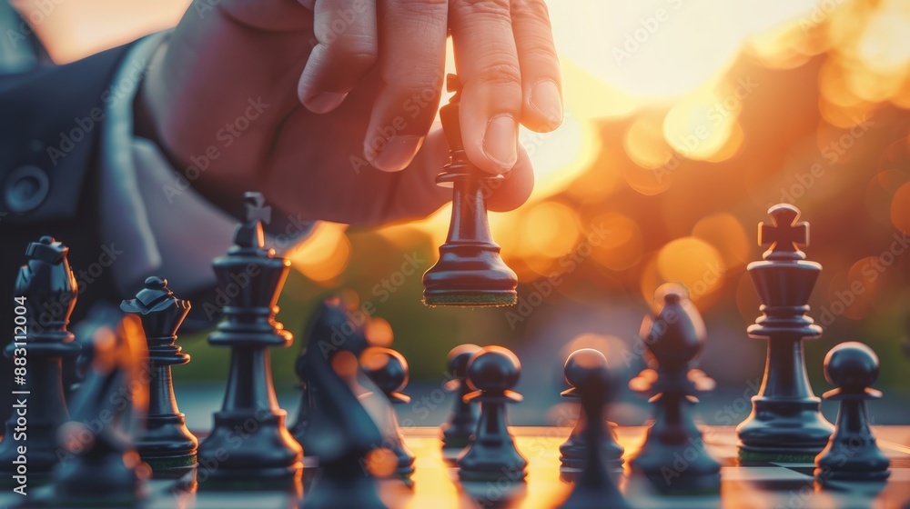 chess battle, victory, success, leader, teamwork, business strategy ...