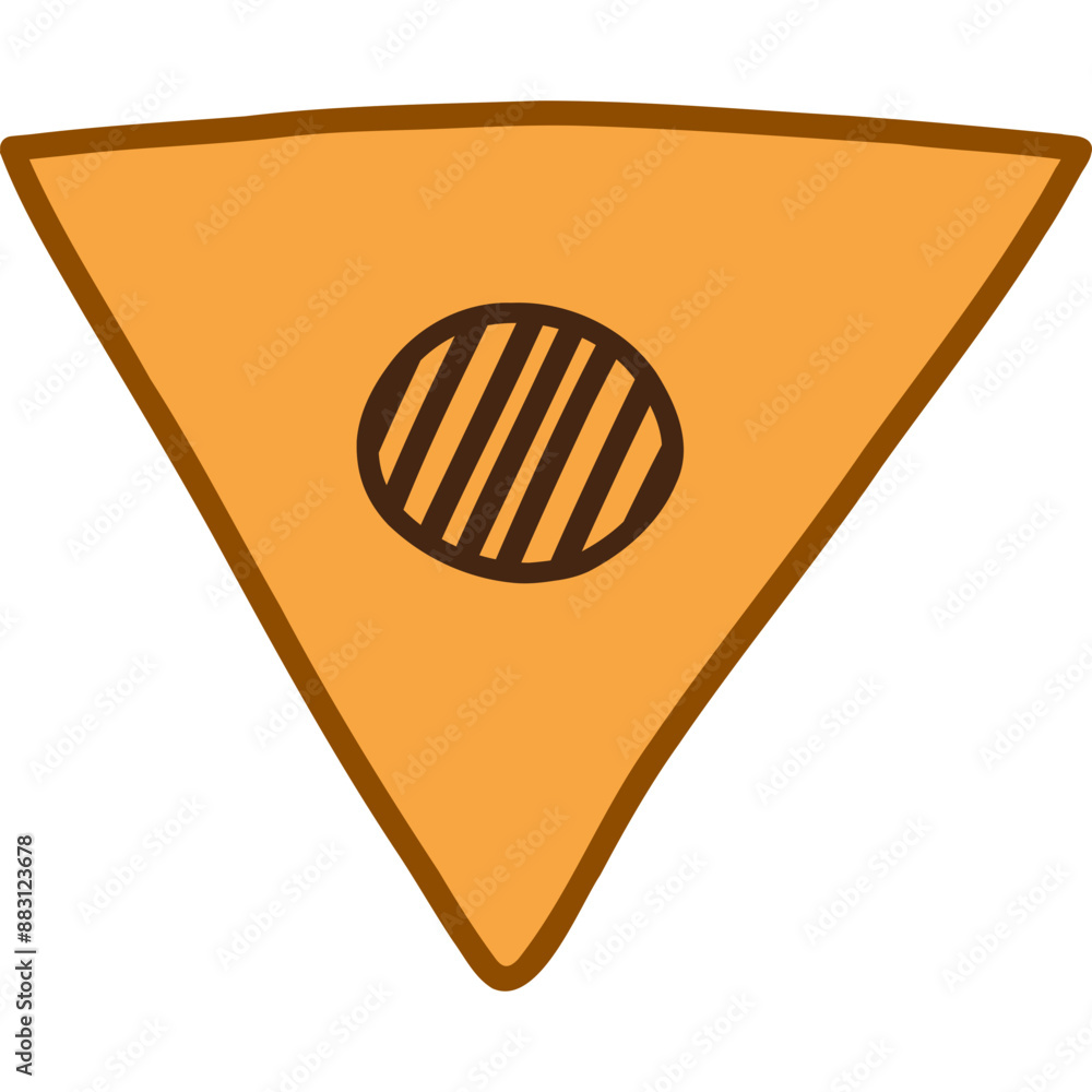 Cute hand drawn shaded checkbox in the shape of inverted triangle ...