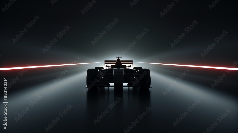 Dramatic view of the F1 cars nosecone, highlighting aerodynamic shape ...