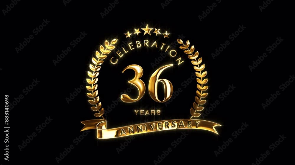 Luxurious 36th Anniversary Celebration. Golden 36 Years Anniversary ...