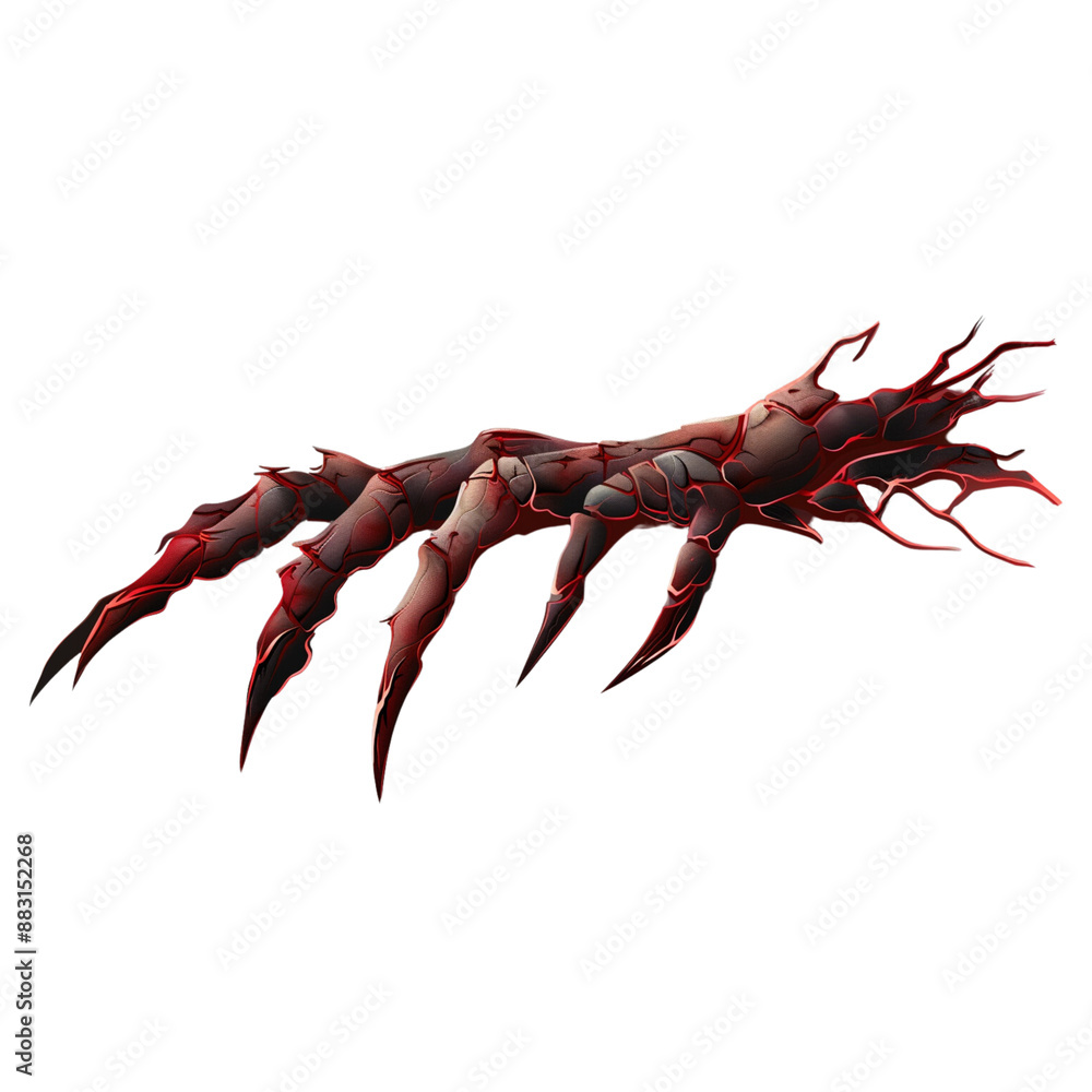 Vector red claws scratch, sharp animal scar and torn paper edge with ...