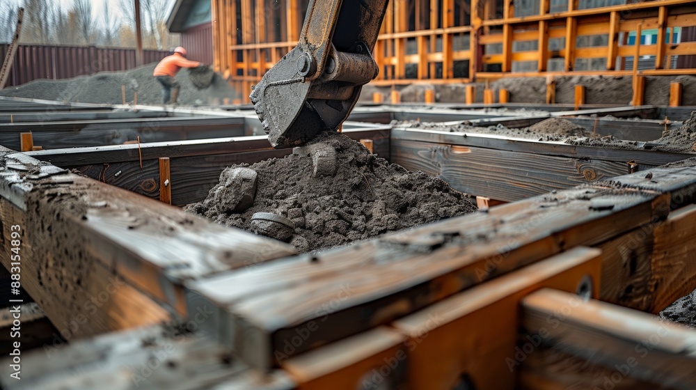 ภาพประกอบสต็อก Pictures of structural engineering work, adjustments ...