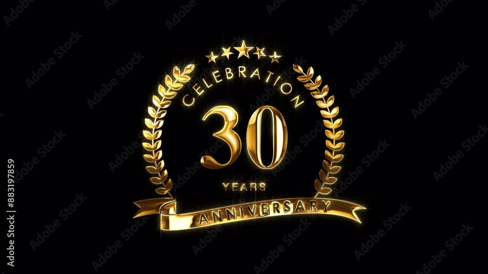 Luxurious 30th Anniversary Celebration. Golden 30 Years Anniversary ...