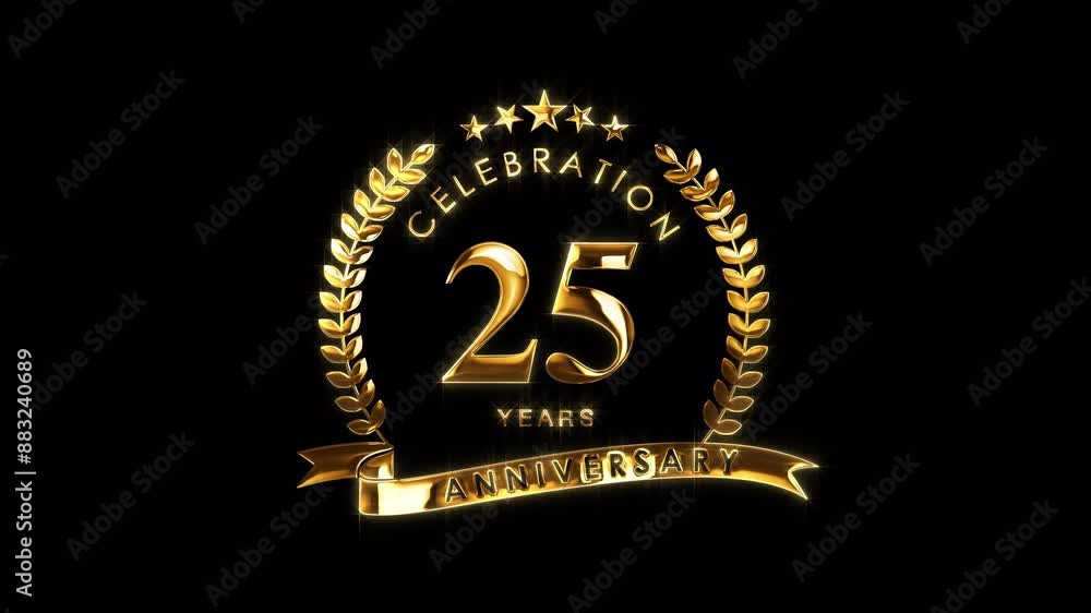 Luxurious 25th Anniversary Celebration. Golden 25 Years Anniversary ...