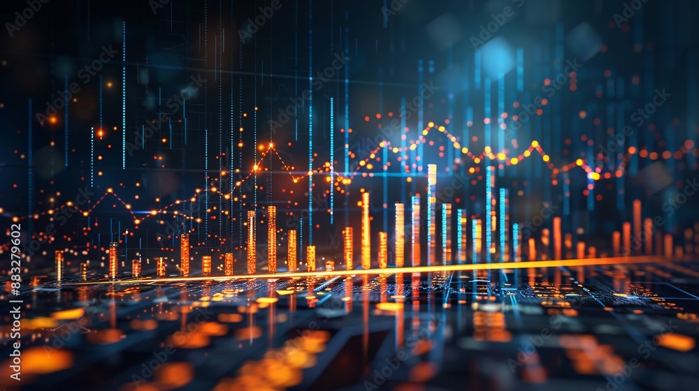 Manual Graphic Displaying Numerical Data Using Bar Charts With Infographics Elements Clear And