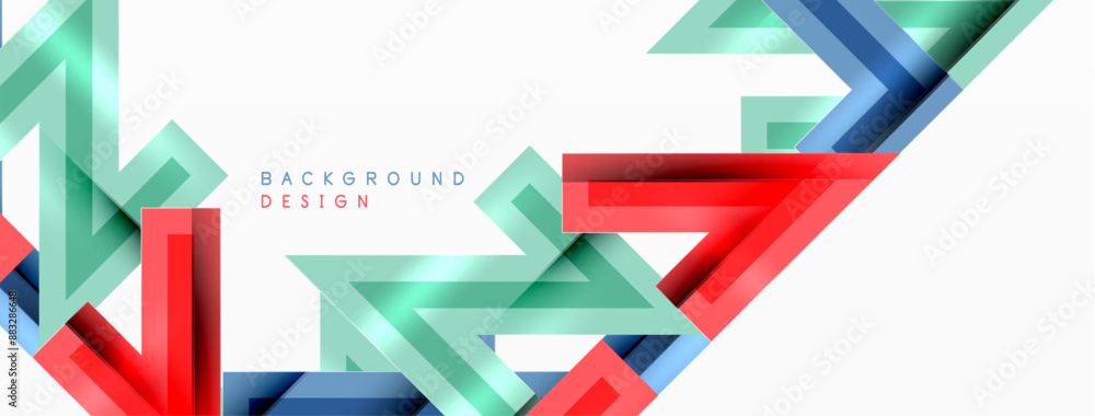 Line zig zag dynamic geometric abstract background. Colorful lines with ...