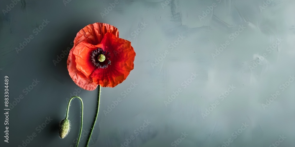 Poppy flower A Symbol of Remembrance for First World War Victims on ...