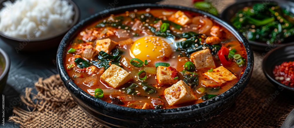 Sundubu jjigae is a spicy and comforting Korean stew made with soft ...