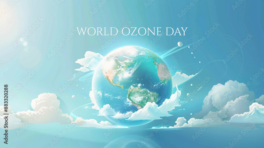 Artistic World Ozone Day illustration emphasizing the need to protect ...