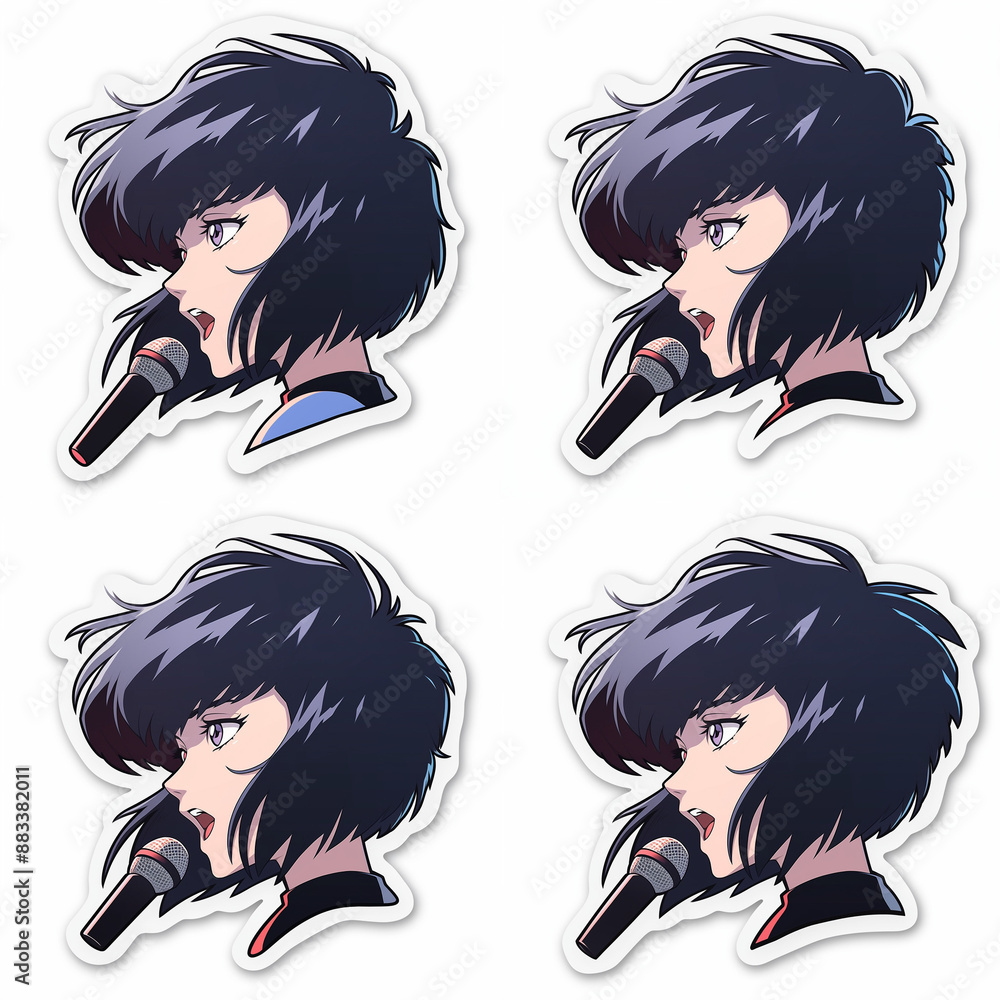 Ilustração do Stock: Conceptual CG illustration of an anime singer with ...