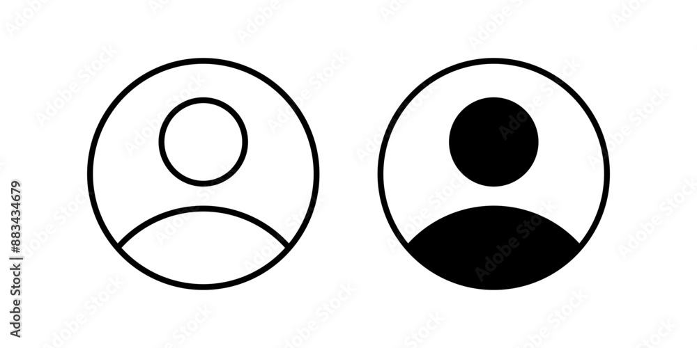 Profile icon set. User Symbol. Avatar sign. for mobile concept and web ...