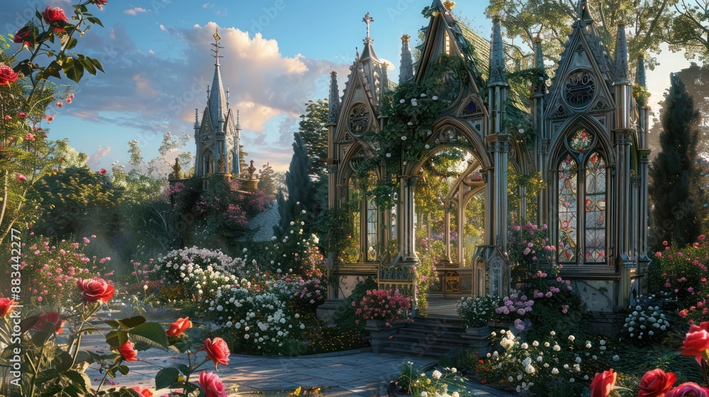 The Victorian folly in the garden of a Suburban Victorian home ...