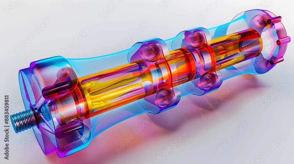 Finite Element Analysis (FEA) Illustration of a Component Under Load ...