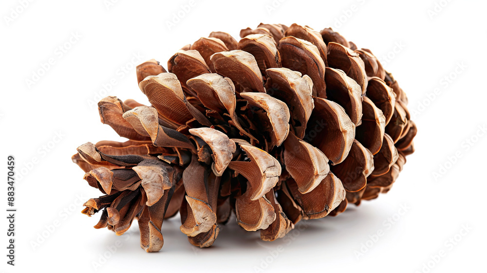 Pinecone Isolated on White Background, Natural Pine Cone, Botanical ...