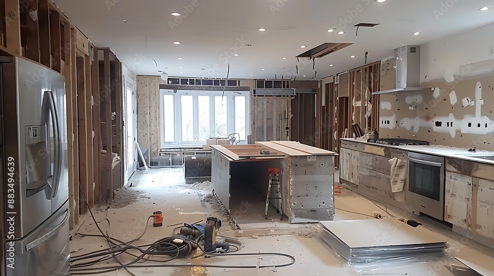 Property undergoing Home Renovation showing before and after images ...