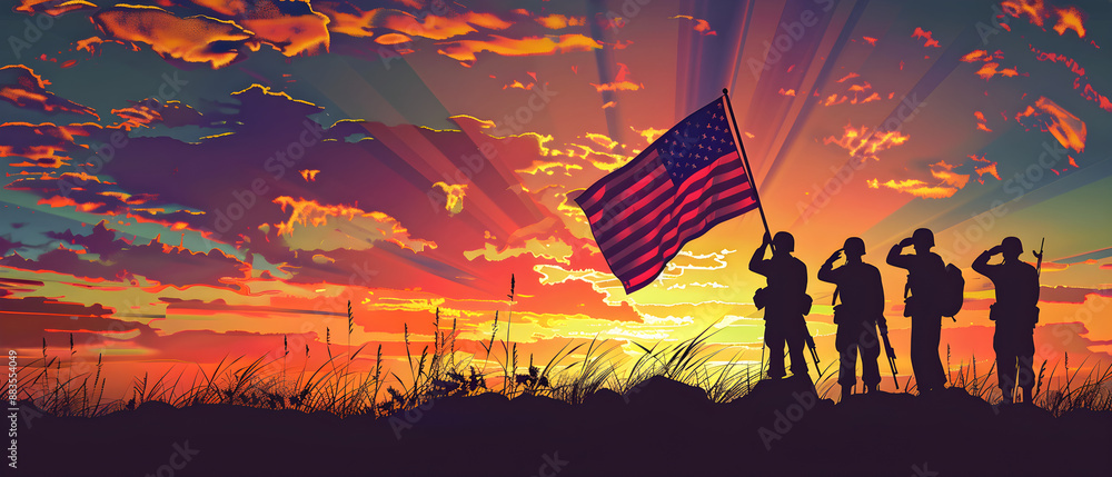 Soldiers in uniform hoist a flag during a solemn flag-raising ceremony ...