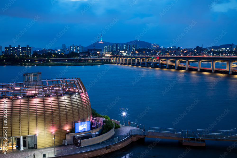 Banpo-dong, Seocho-gu, Seoul, South Korea - May 17, 2023: High angle ...