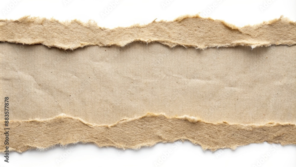 Torn paper with jagged edges and visible fibers , ripped, torn, paper ...