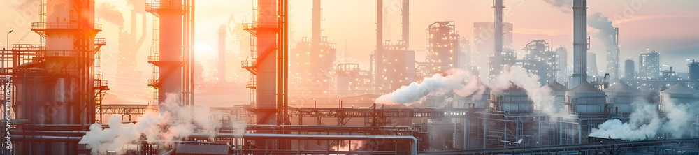 A Factory With Smoke Pouring Out Of Its Stacks Types Of Factories Air ...