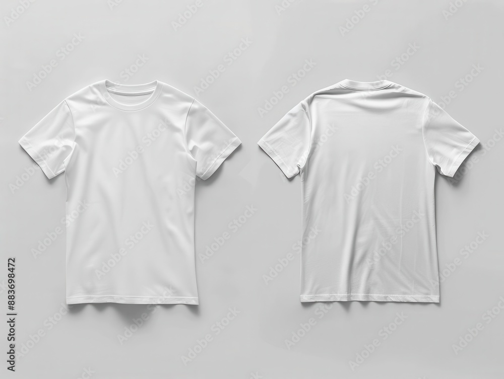 minimalist white tshirt mockup front and back view clean lines neutral ...