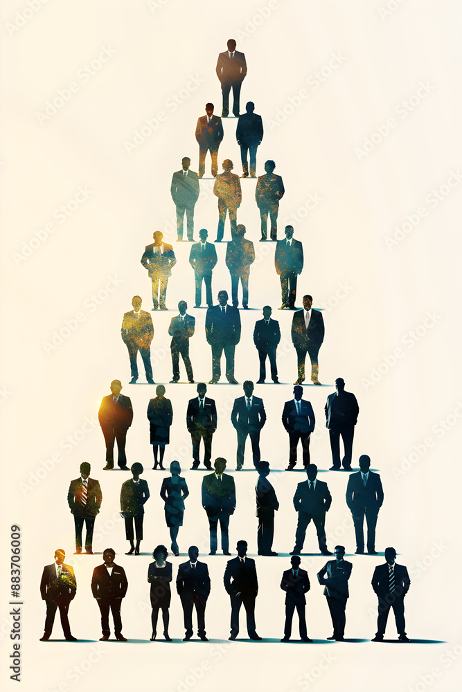 Visual Representation of Business Hierarchy Illustrating Levels of ...